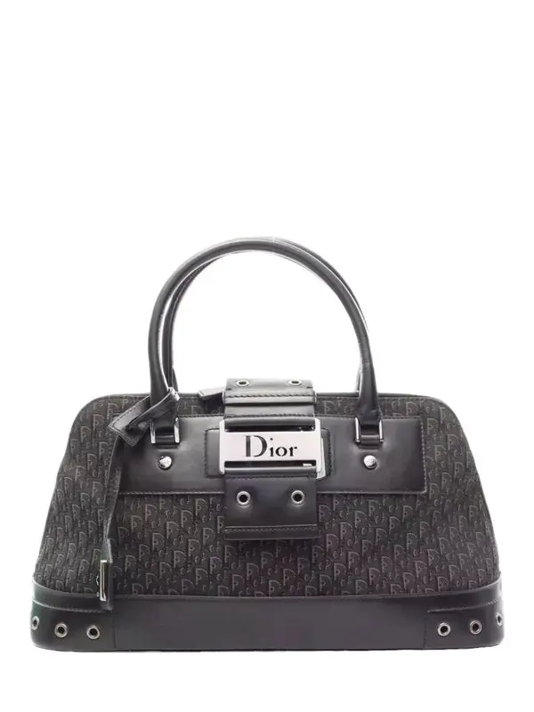 Dior Trotter Monogram Canvas Handbag - Black