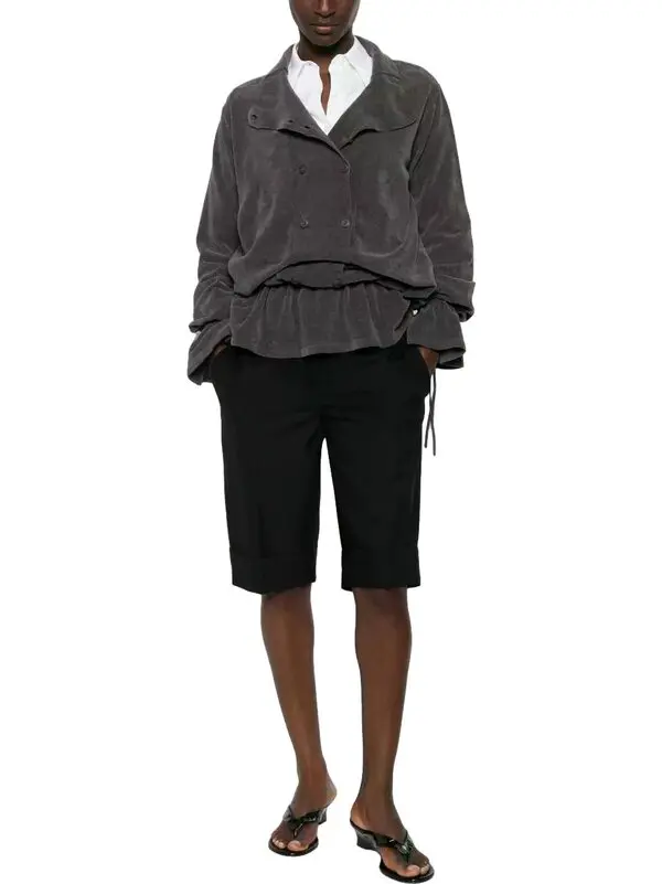 Moschino Buttoned Turn-up Shorts - Black