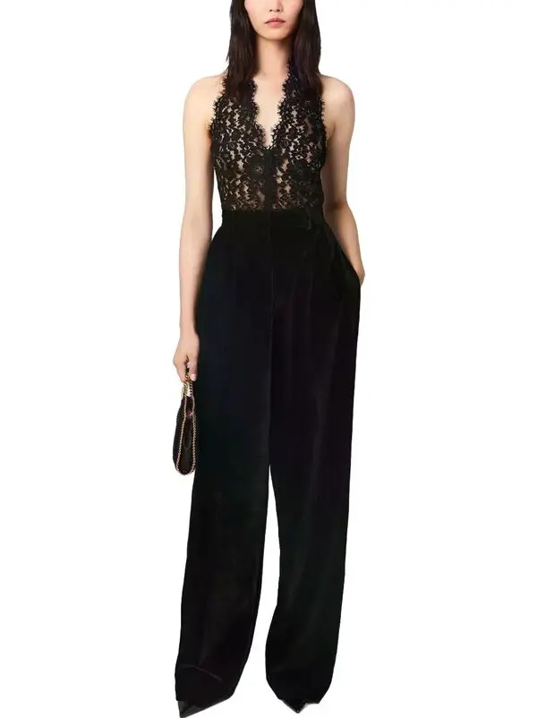 Stella McCartney Lace Halterneck Top - Black