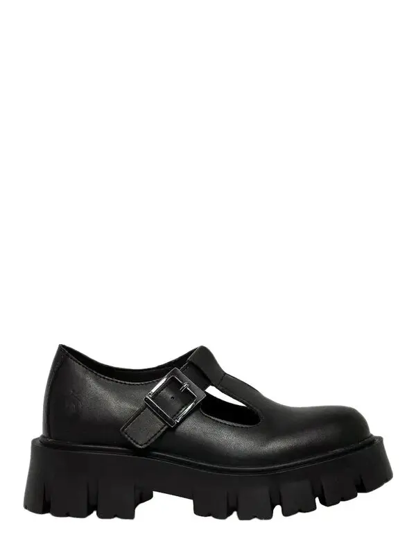 ALTERCORE Buckle-fastening Chunky-sole T-bar Shoes - Black