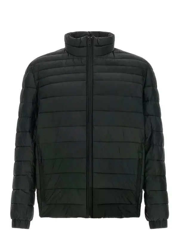 BOSS Water-repellent Padded Jacket With Logo Badge - Black