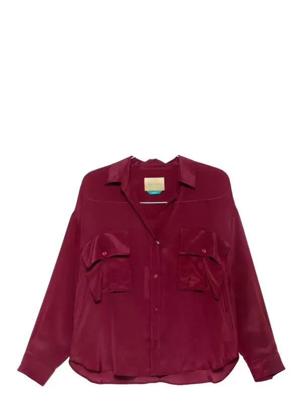 Momoni Chest Pocket Button-down Shirt - Purple