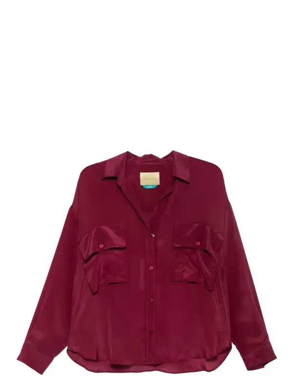 Momoni Chest Pocket Button-down Shirt - Purple