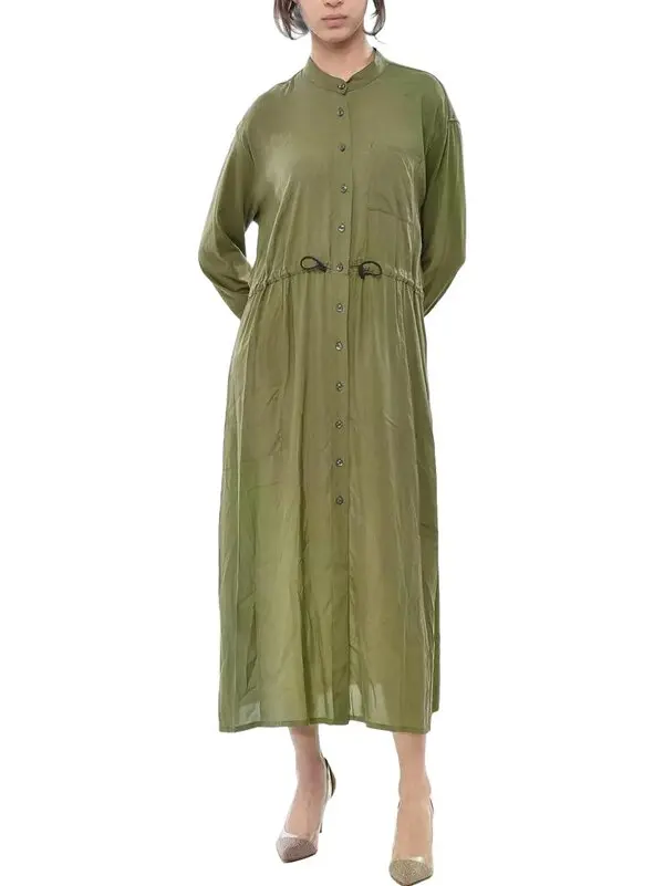Woolrich Drawstring Waist Maxi Dress - Green