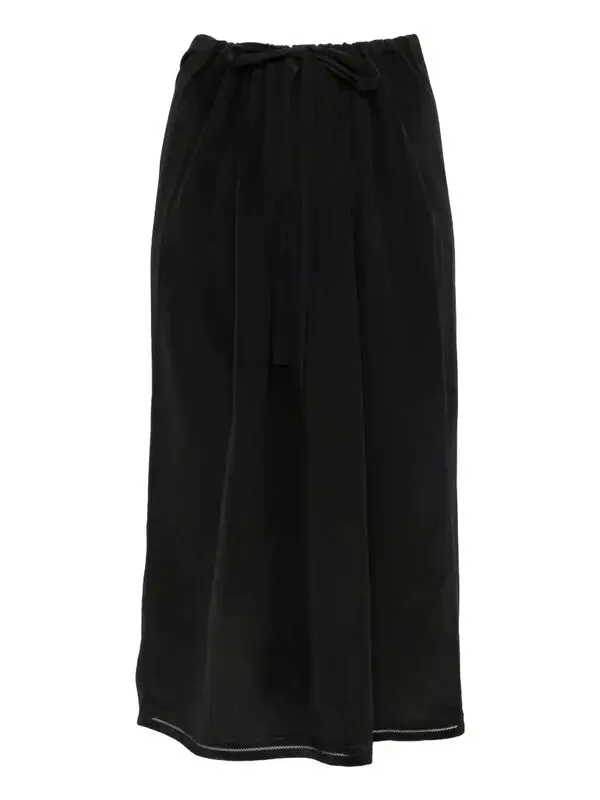 TOTEME Drawstring-waist Midi Skirt - Black