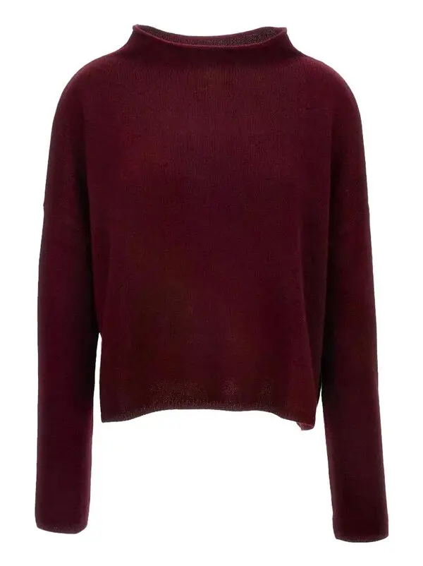 LISA YANG Heavy-knit Mock-neck Sweater - Red