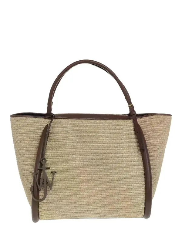 JW Anderson The Bumper Raffia Tote Bag - Neutrals