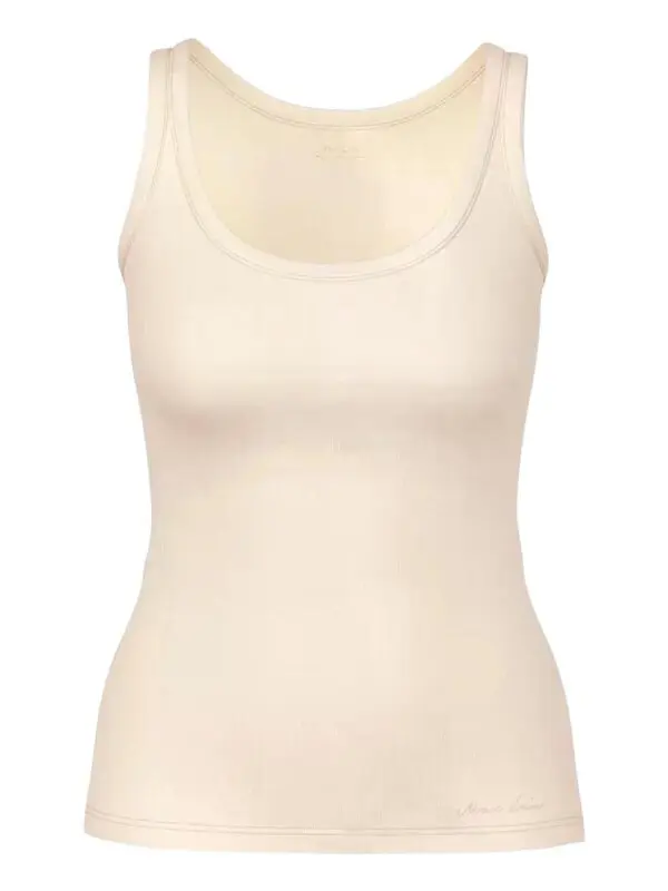 MARCCAIN Scoop-neck Ribbed Knit Top - Neutrals