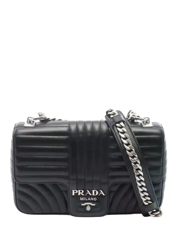 Prada Quilted Calf Leather Shoulder Bag - Black