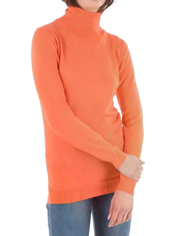 Woolrich Fine Knit Turtleneck Long-sleeve Sweater - Orange