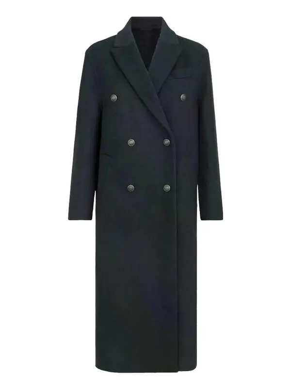Brunello Cucinelli Hand-crafted Cashmere Beaver Double Cloth Coat With Monili - Grey