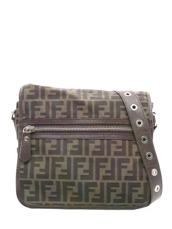 Fendi Zucca Monogram Shoulder Bag - Brown