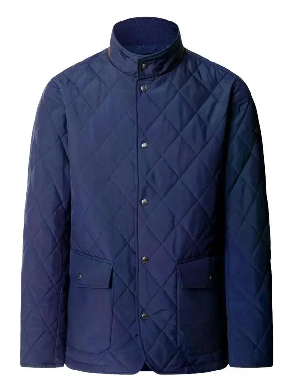 HACKETT LONDON Paddock Diamond-quilted Jacket - Blue