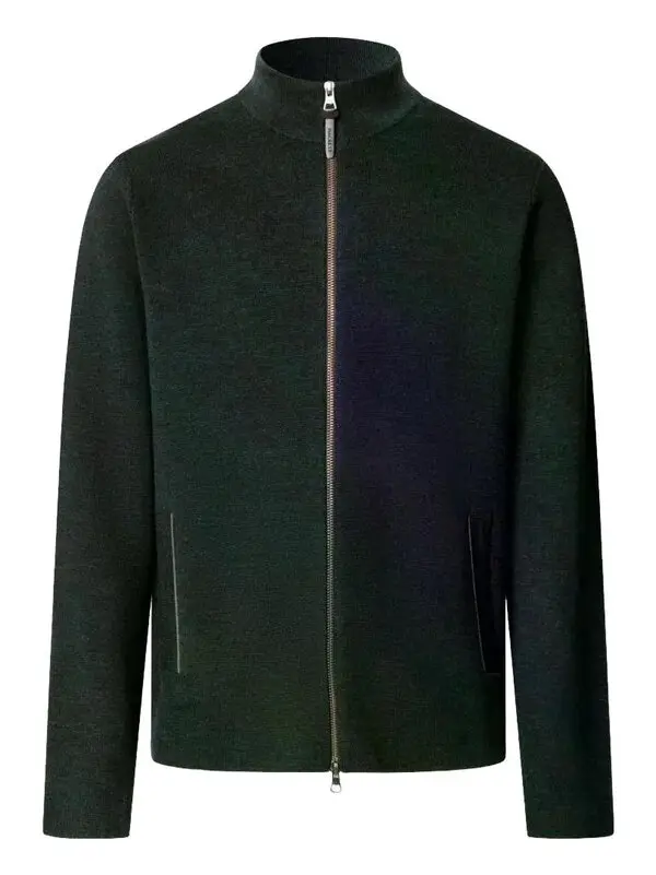 HACKETT LONDON Milano-knit Merino Wool Cardigan - Green