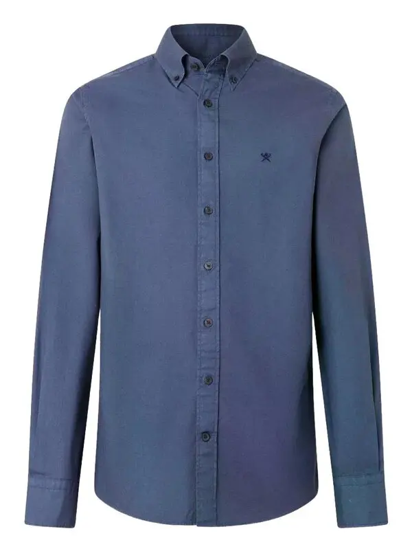 HACKETT LONDON Embroidered-logo Shirt - Blue