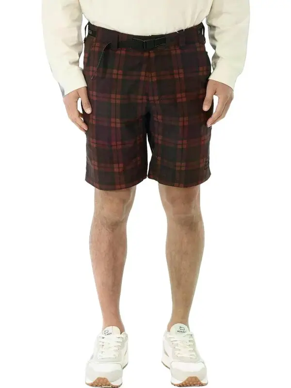 Woolrich Plaid Belted Shorts - Red