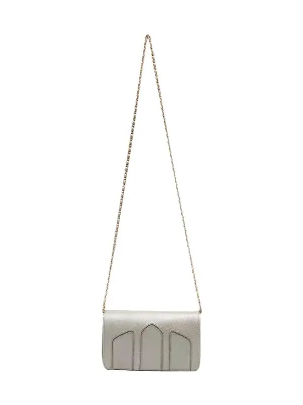 DELAGE Leather Crossbody Bag - Grey