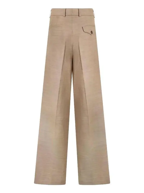 Philosophy Di Lorenzo Serafini Wide-leg Wool Trousers - Neutrals