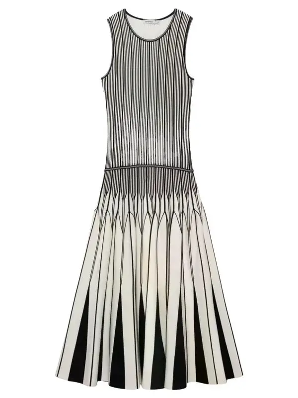 Simkhai Oaklen Illusion Knit Midi Dress - White