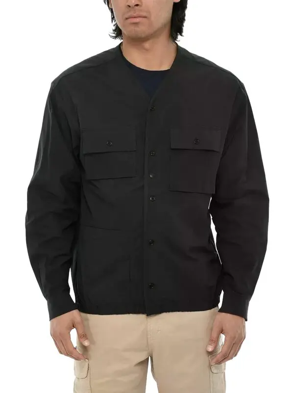 Woolrich V-neck Pocket Jacket - Blue