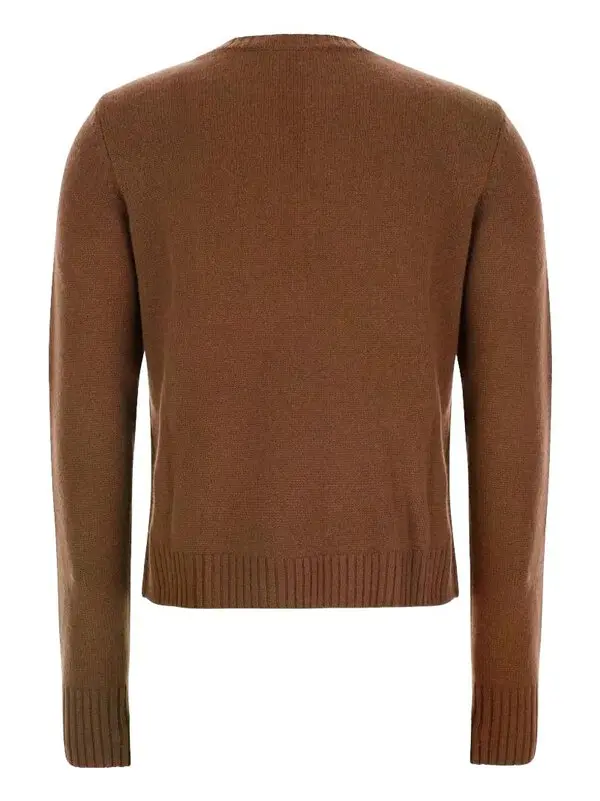 Max Mara Argyle Patterned Crew Neck Sweater - Brown