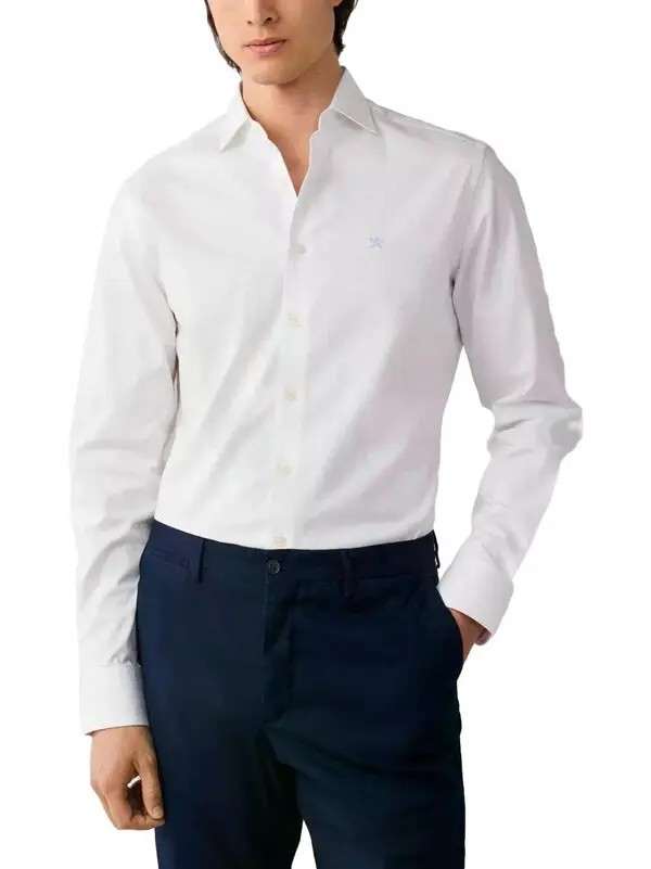 HACKETT LONDON Logo-embroidered Shirt - White