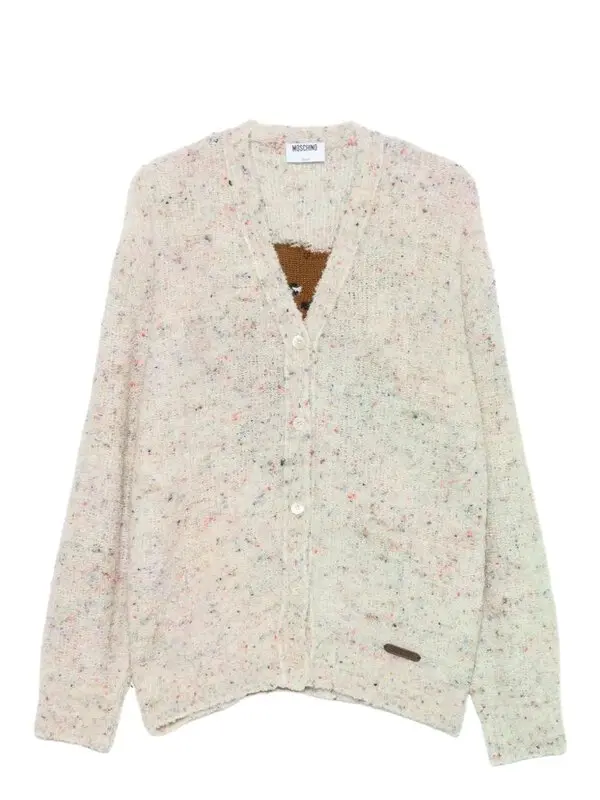 Moschino Teddy Bear Buttoned Cardigan - Neutrals