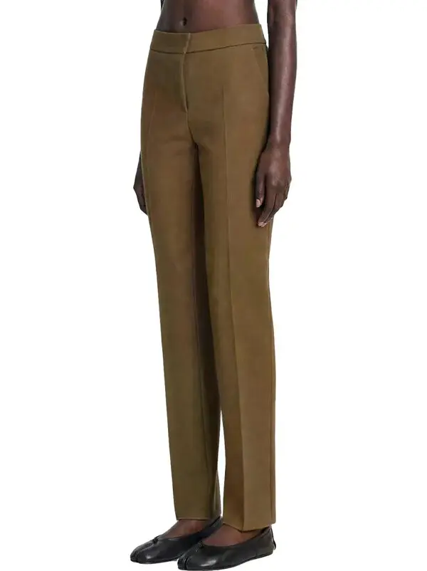 Max Mara Pressed Crease Straight-leg Trousers - Brown