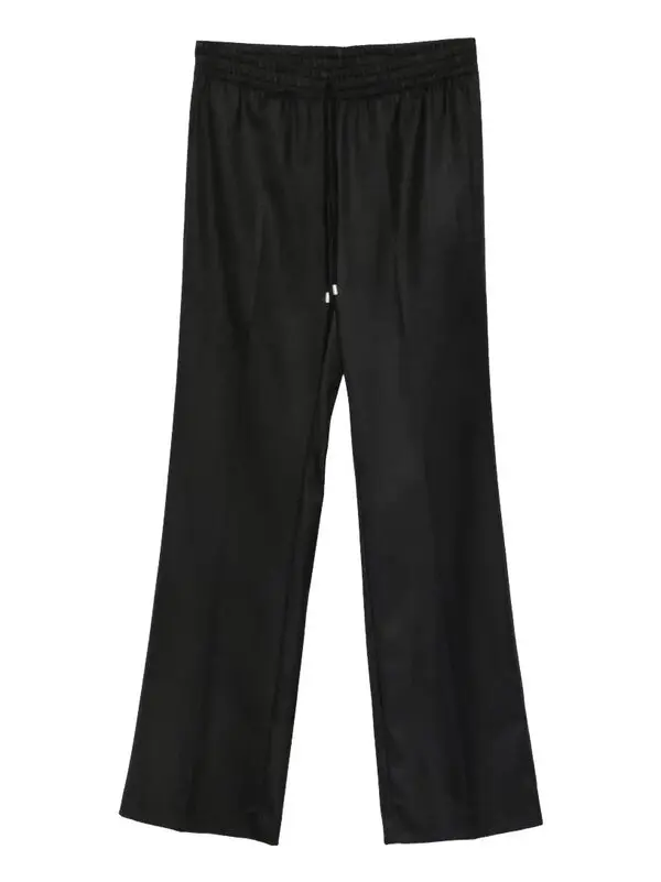 ERMANNO FIRENZE Tailored Trousers With Drawstring Waist - Black
