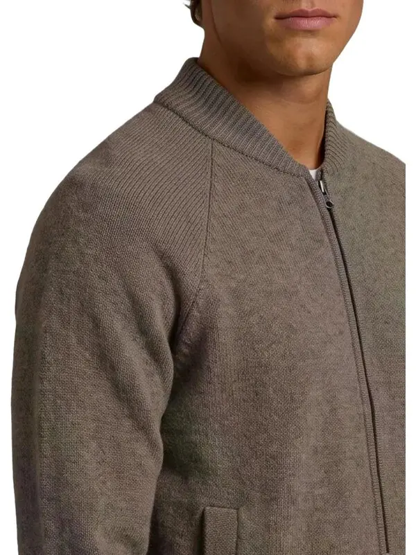 LISA YANG Cashmere Zip-up Cardigan - Brown