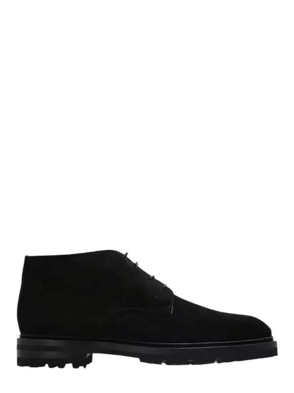 Kiton Suede Desert Boots - Black