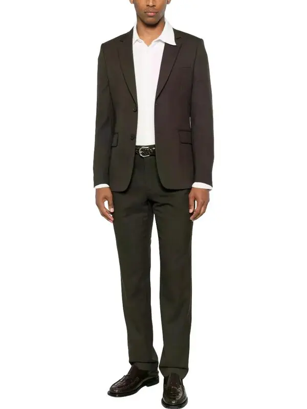 Sandro Tailored-collar Slim-fit Blazer - Brown