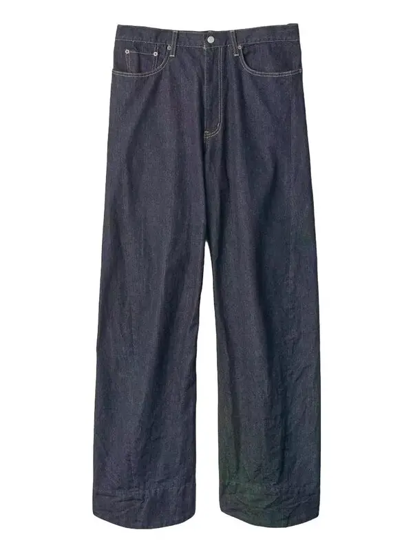 SSSTEIN Twist-cut Straight-leg Jeans - Blue