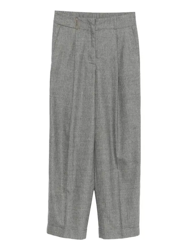 Peserico Pleated Detail Straight-leg Trousers - Grey