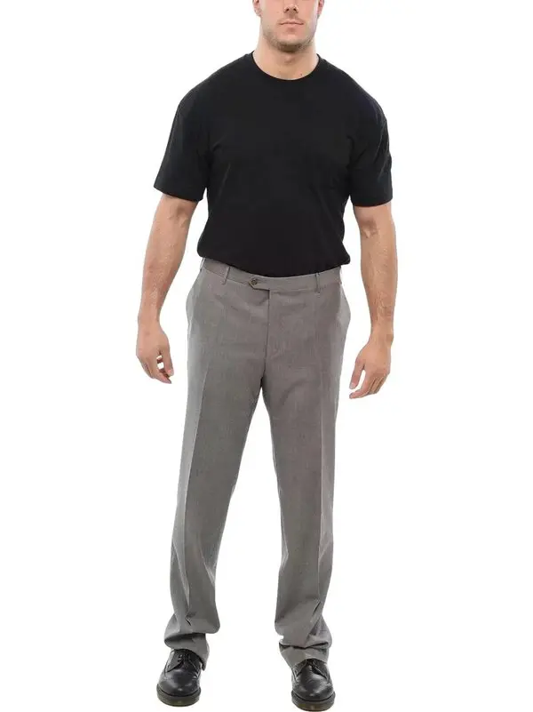 Corneliani Leader Pressed-crease Trousers - Grey