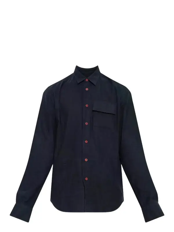 Kiton Flap-pocket Button-down Shirt - Blue