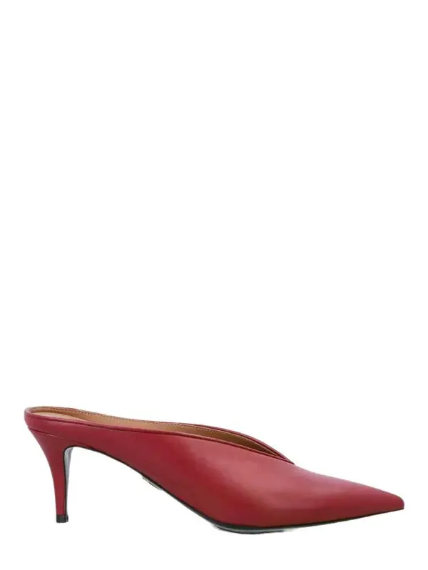 Stella McCartney Pointed-toe V-cut Heeled Mules - Red