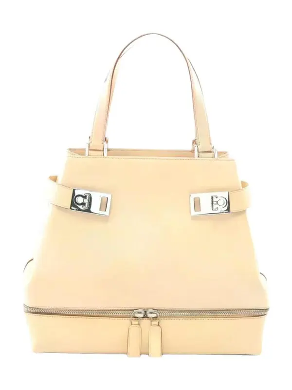 FERRAGAMO Gancini Buckle Handbag - Neutrals