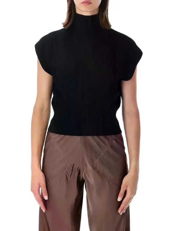 Rick Owens Ribbed-knit High-neck Sweater - Black