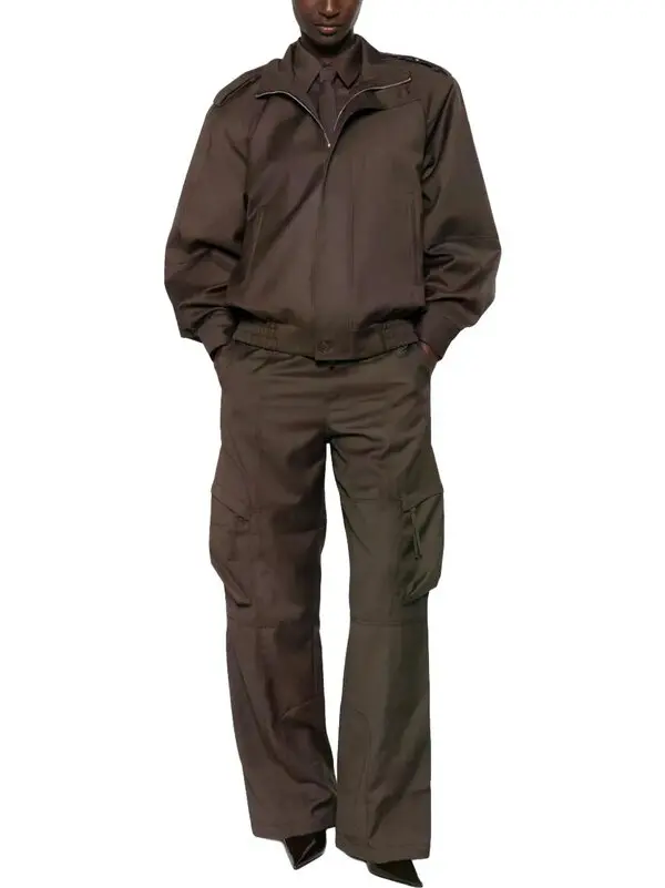 THE FRANKIE SHOP Belted Cargo Pants - Brown