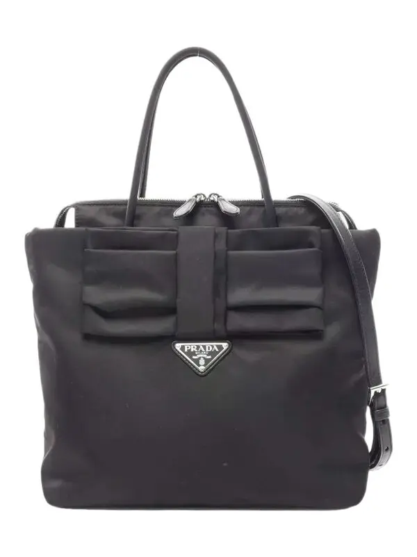 Prada Fiocco Tote Bag - Black
