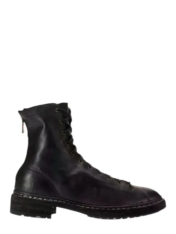 Guidi Lace-up Biker Boots - Black