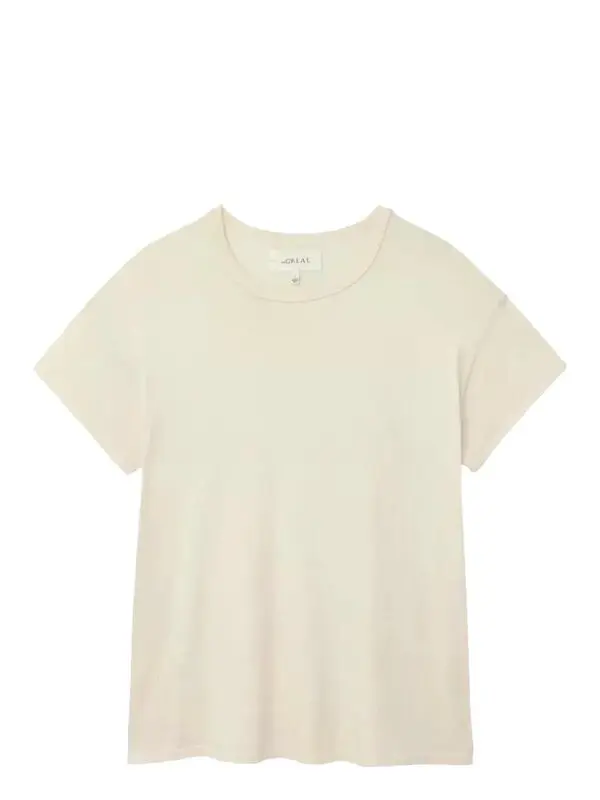 The Great. Boxy Crew T-shirt - Neutrals