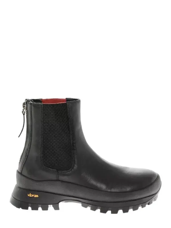 Woolrich Lug Sole Ankle Boots With Elasticated Side Panels - Black