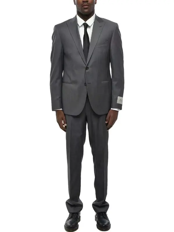 Corneliani Peak-lapel Virgin-wool Suit - Grey
