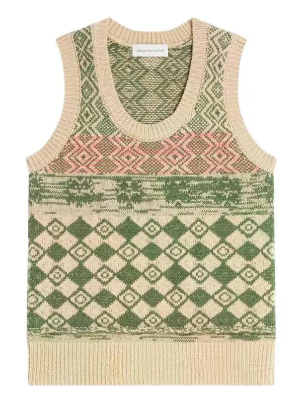 Dries Van Noten Jacquard Wool Sweater - Neutrals