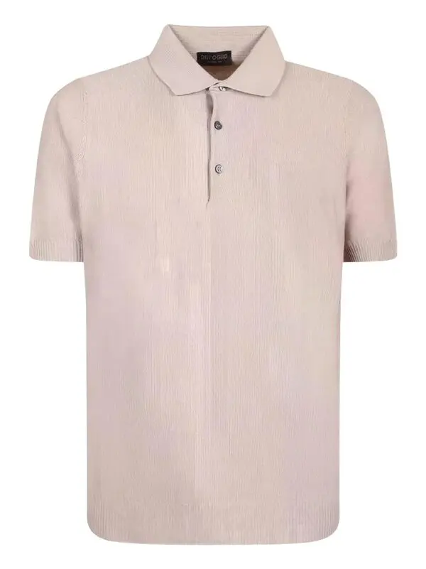 DELL'OGLIO Micropiquet Cotton Polo Shirt - Neutrals