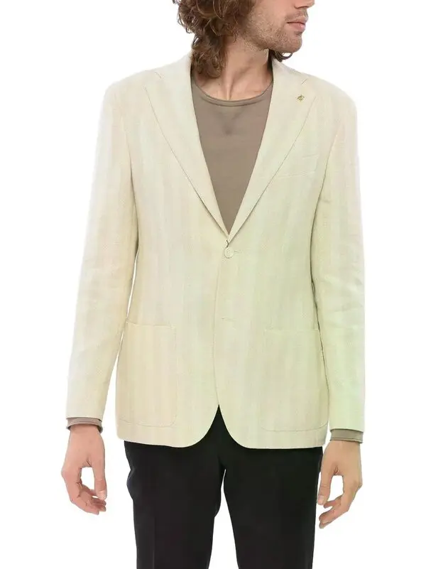 Corneliani Striped Single-breasted Blazer - Neutrals
