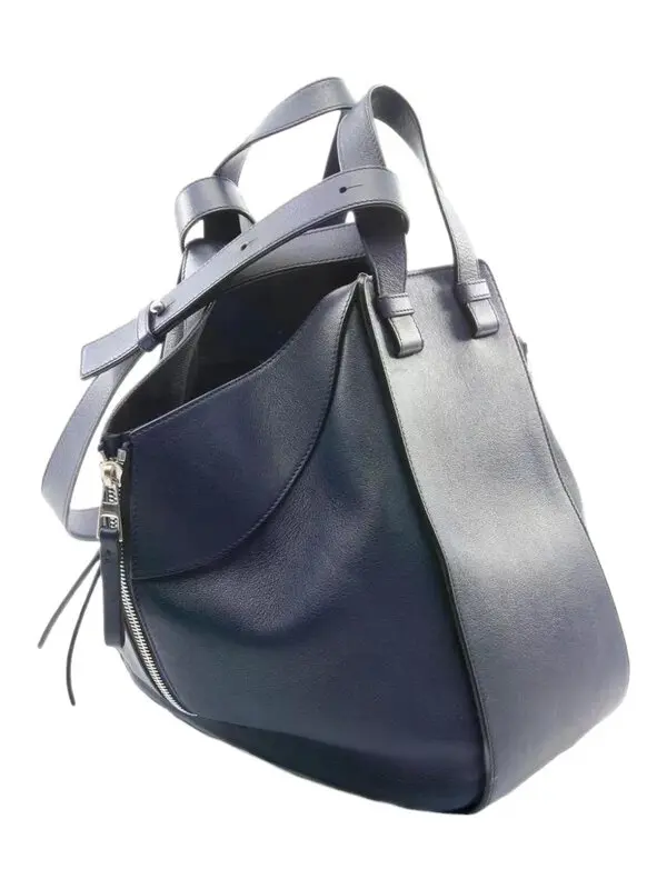 Loewe 2000s Hammock Calf Leather Bucket Bag - Blue