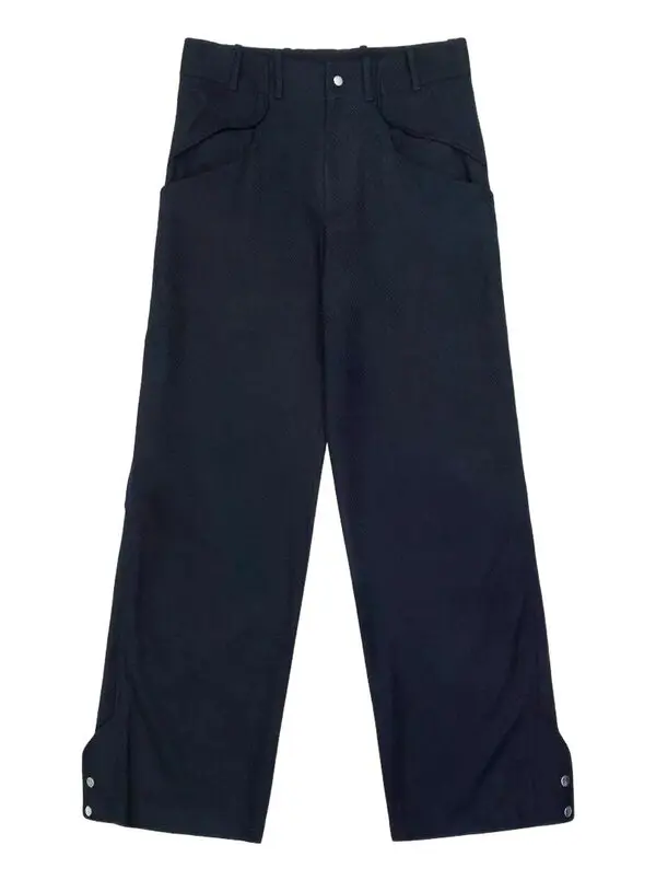 _J.L - A.L_ Permian Piping-detail Trousers - Blue